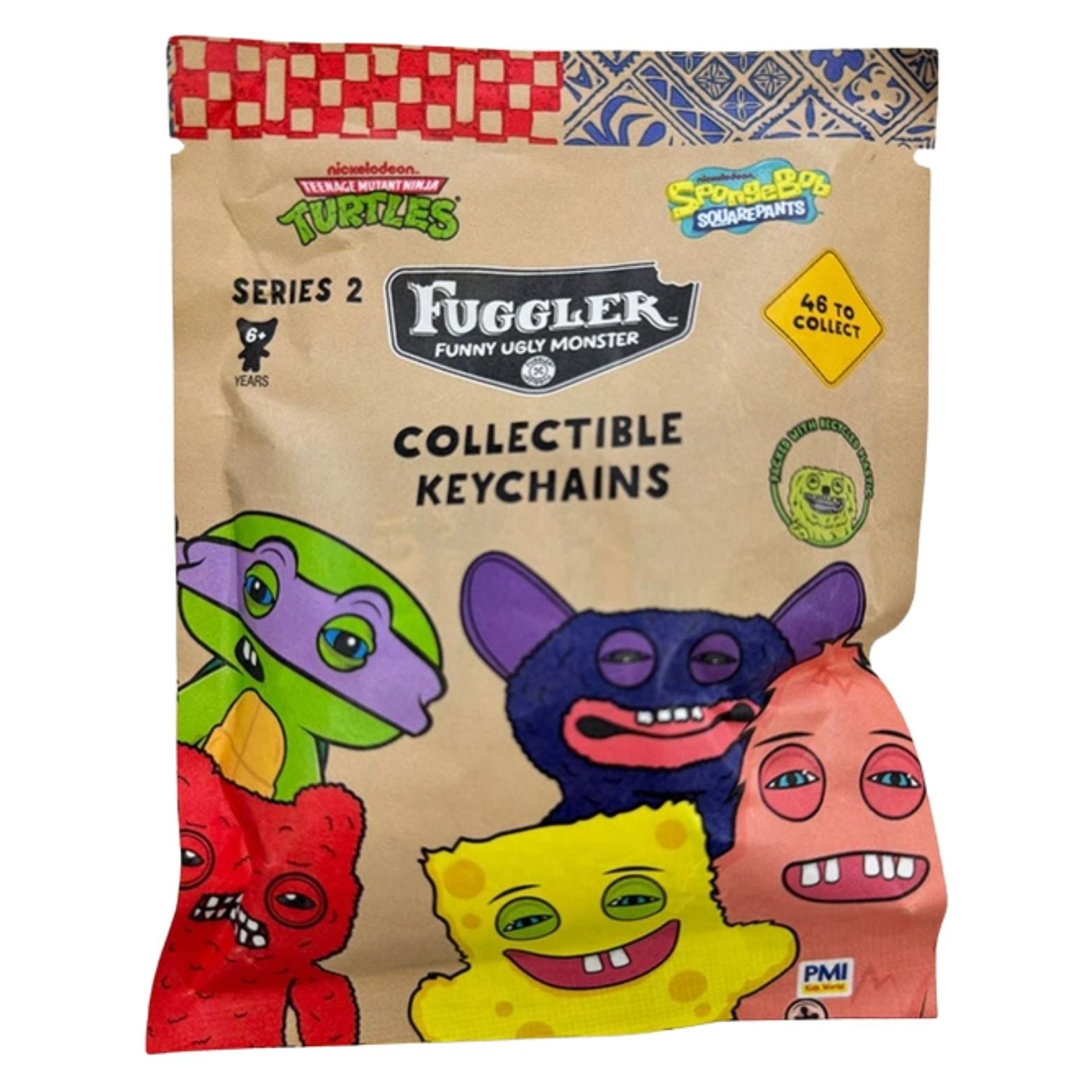 Nyckelring Blind Bag Fuggler SpongeBob & TMNT - Ninja Turtles | OVRHYPD